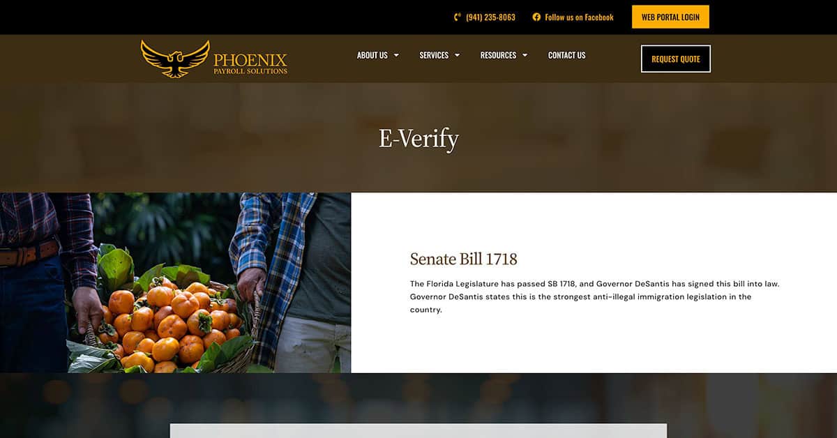 Phoenix Payroll Solutions | Services | E-verfiy