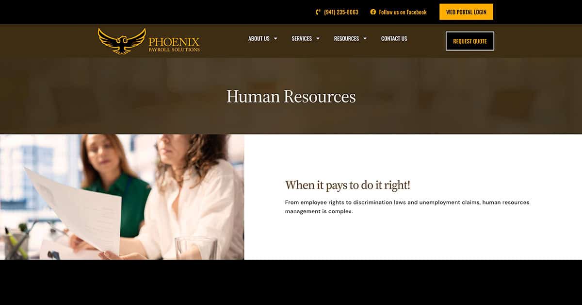Phoenix Payroll Solutions | Services | Human Resources